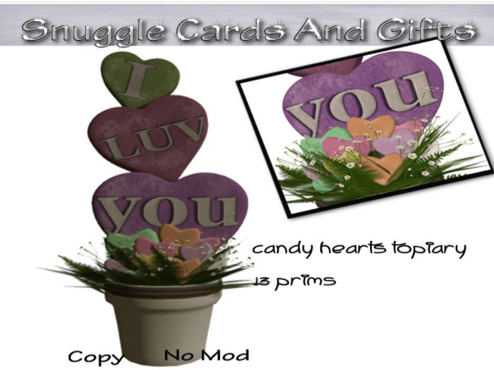Second Life Marketplace - Candy Hearts Topiary By Snuggles Copy