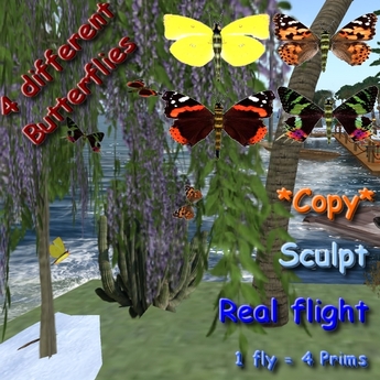Second Life Marketplace - 333 - ButterFly - Free Gift (Real movements)