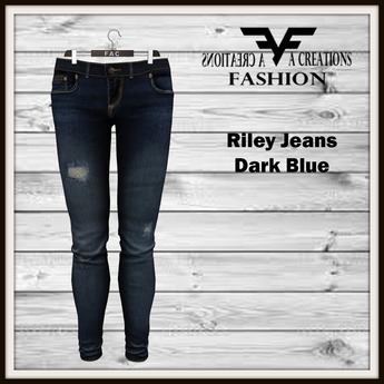 Second Life Marketplace - ::FAC:: Riley Jeans Dark Blue