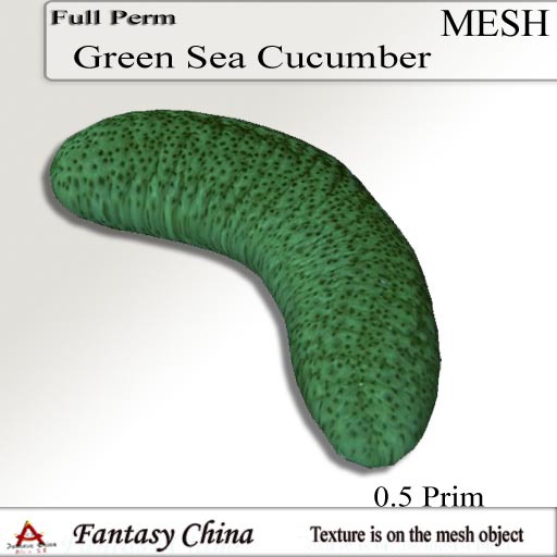 Second Life Marketplace - Fantasy China Mesh Green Sea Cucumber full ...