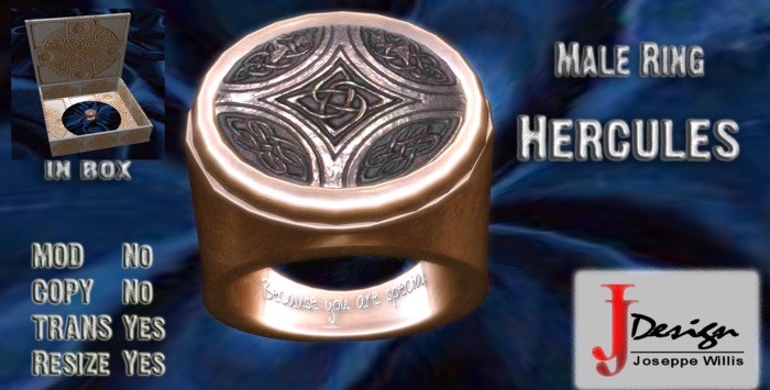 Second Life Marketplace - signet ring Hercules_male