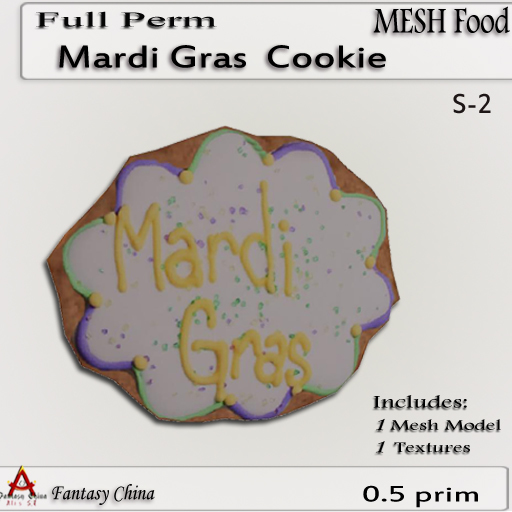 Second Life Marketplace - Fantasy China Mardi Gras Cookies-2 full perm