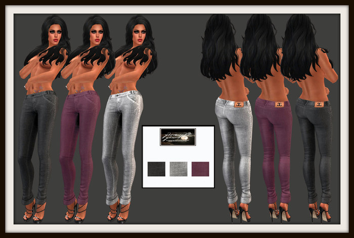Second Life Marketplace - GG-Ladies Mesh Skinny Jeans Pack 2 - Demo