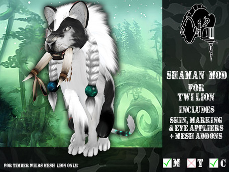 Second Life Marketplace - *CMFL* TWI LION Shaman-Mod (boxed)