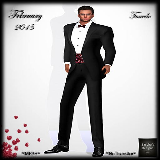 Second Life Marketplace - SAS - Feburary 2015 Tuxedo (Mesh)