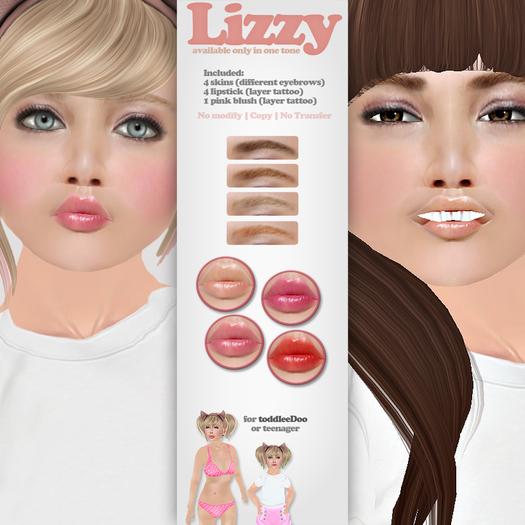 Second Life Marketplace - {Dellenie 2015} Lizzy Skin