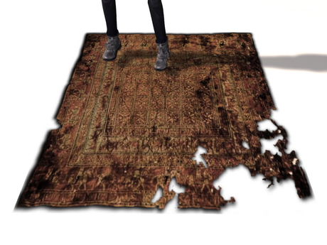 Second Life Marketplace - Torn Brown Rug {mesh}
