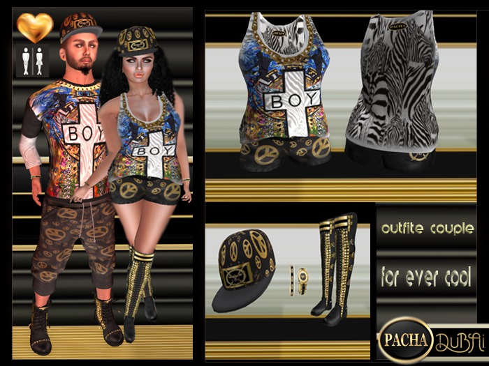 Second Life Marketplace - - Pacha Dubai-outfit-outfit boy London couple ...