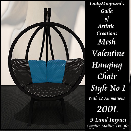 Second Life Marketplace - LadyM's Mesh Hanging Chair w 12 Poses ...