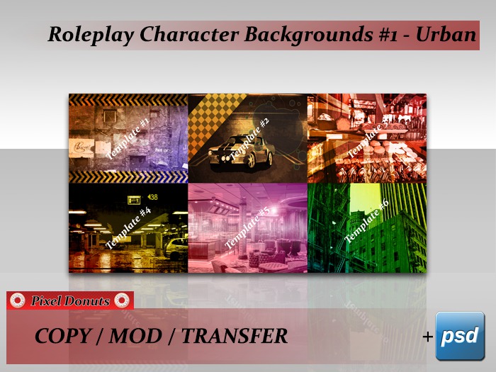 Second Life Marketplace - Roleplay Character Background Pack #1 - Urban
