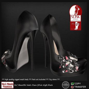 Second Life Marketplace - SLC Beautiful Heels Clara (Slink High) black