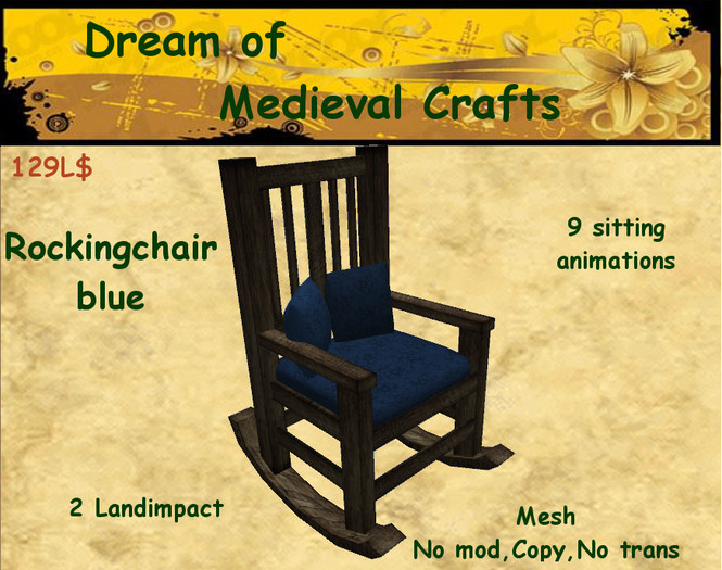 Second Life Marketplace - ((*DMC*)) Rockingchair blue