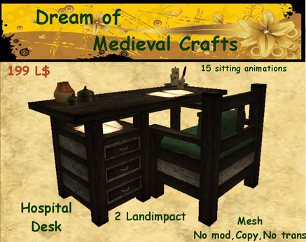 Second Life Marketplace - ((*DMC*)) Hospital - Desk