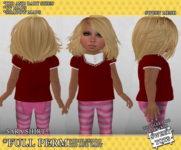 Second Life Marketplace - DEMO~*Sweet Tots*~ Sara Shirt