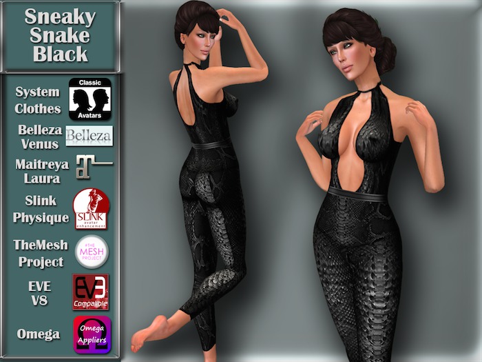 Second Life Marketplace - [TKS] BASIC - Sneaky Snake Black