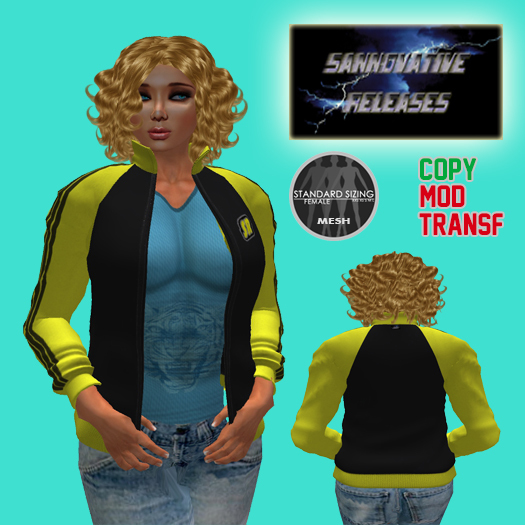 Second Life Marketplace - *SR* Womens OpenJacket Yellow-Black