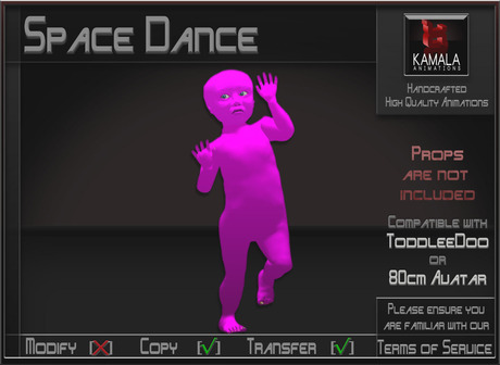 Second Life Marketplace - ToddleeDoo *Space Dance* Animations for Builders