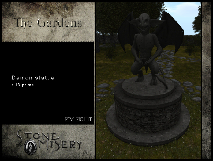 Second Life Marketplace - .:S.M:. The Gardens - Demon Statue