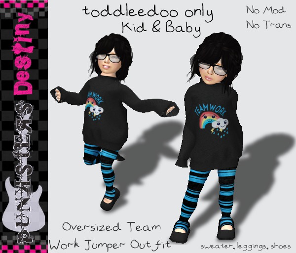Second Life Marketplace - *PD* Oversized Team Work Jumper Outfit TD