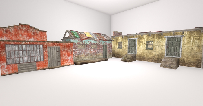 Second Life Marketplace - Apocalyptic Prop Houses Pack 01 (3 Houses)