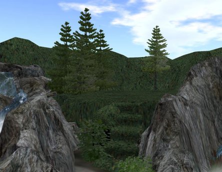 Second Life Marketplace - Mountain Waterfall Cave Skybox 100M