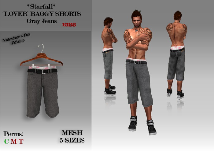 Second Life Marketplace - *Starfall* DEMO LOVER Shorts- KISS
