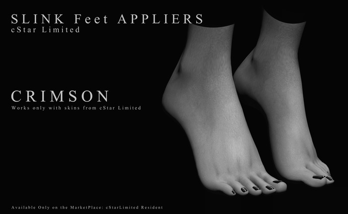 Second Life Marketplace - cStar Limited - SLINK Feet Appliers - Crimson ...