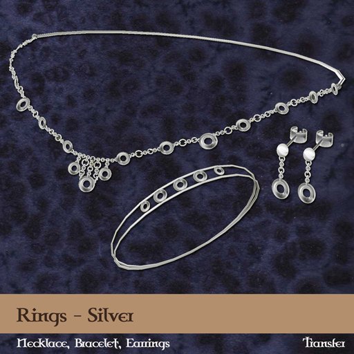 Second Life Marketplace - Rings Set - Silver - Strength & Charm