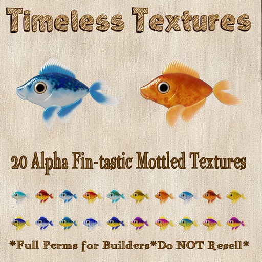 Second Life Marketplace - 20 Alpha Fin-tastic - Mottled Timeless Textures