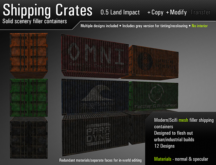 Second Life Marketplace - Shipping Crates