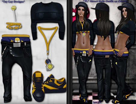 Second Life Marketplace - *Tay-Lay-Designs* Street Style-Outfit 22 (Mesh)