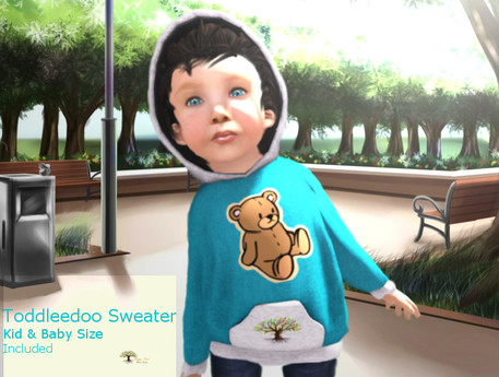Second Life Marketplace - *{HT}* Sweater Teal Bear - TD