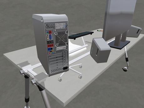 Second Life Marketplace - JK Computer Desk - full set