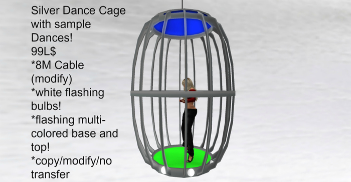 Second Life Marketplace - Dance cage - Silver