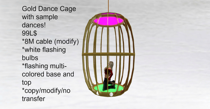 Second Life Marketplace - Dance cage - Gold