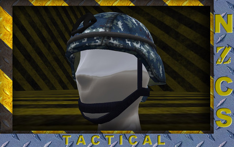 Second Life Marketplace - NZCS Tactical - MICH Helmet Navy Digital w/Rhino