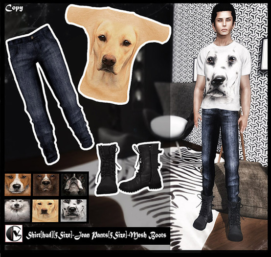 Second Life Marketplace - Male Outfit - Dogs[Hud Option]-Male Clothes ...