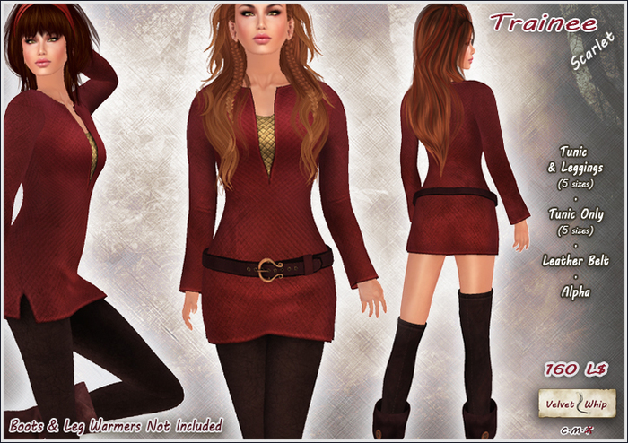 Second Life Marketplace - [V/W] Trainee Outfit Scarlet - Medieval ...