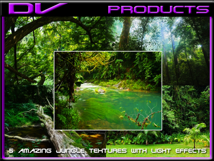 Second Life Marketplace - DV - 5 amazing jungle textures with light ...