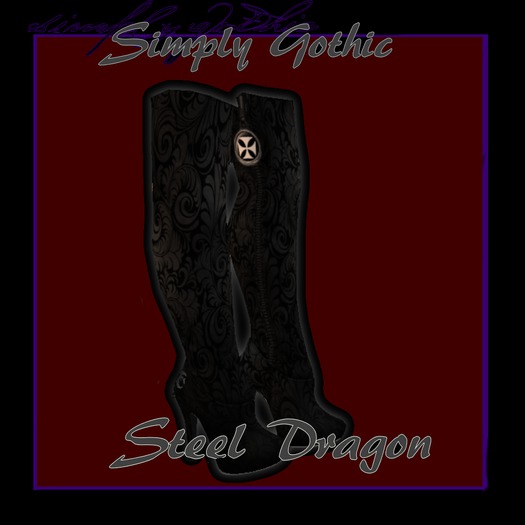 Second Life Marketplace - Simply Gothic - Steel Dragon Boots
