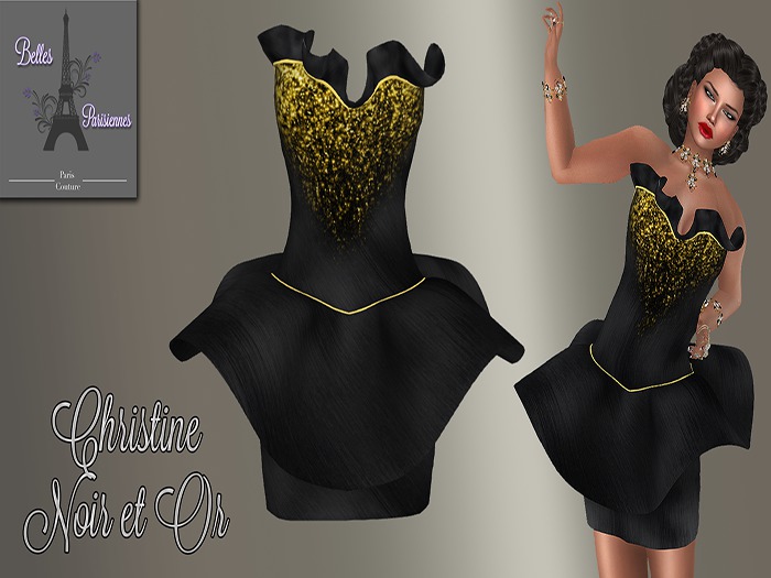 Second Life Marketplace - Belles parisiennes- Christine Noir et Or-