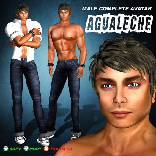 Second Life Marketplace - "PROMO"COMPLETE MALE AVATAR-AGUALECHE