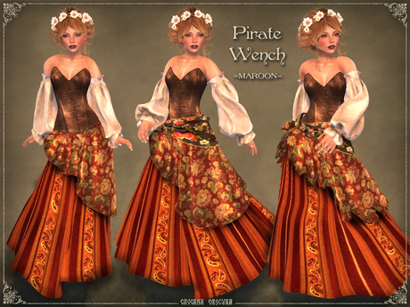 Second Life Marketplace - DEMO Pirate Wench and Irish Lass Outfits by ...