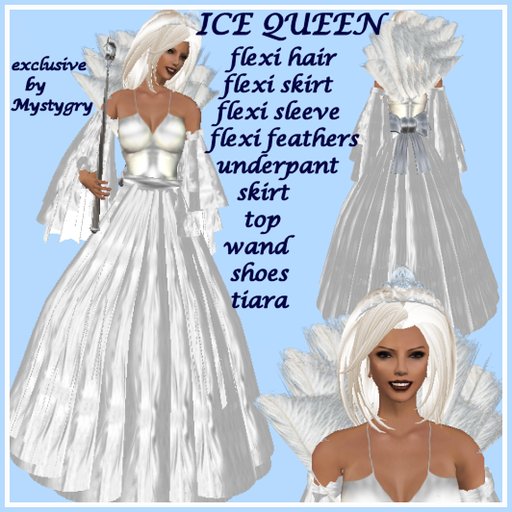 Second Life Marketplace - Ice queen fae costume very shiny texture ...