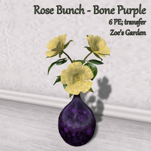 Second Life Marketplace - *ZG* Rose Bunch - Bone Purple