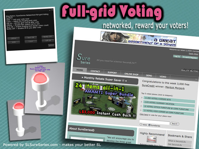 Second Life Marketplace - SureSeries Networked Full-grid Voting System ...