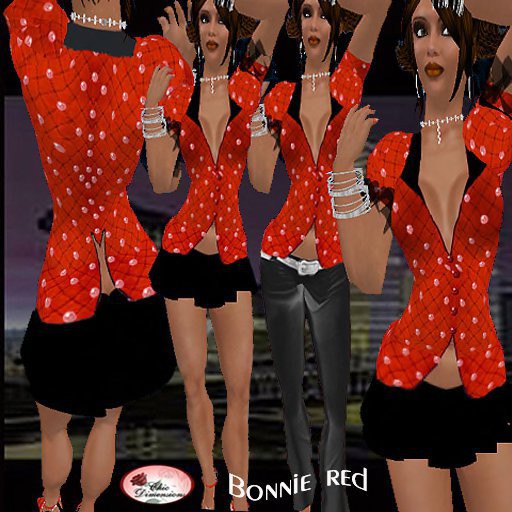 Second Life Marketplace - "PROMO"OUTFIT-BONNIE RED