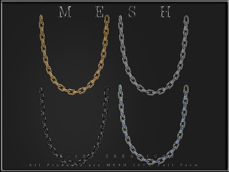 Second Life Marketplace - T-3D Creations [ Chain No.2 - Curved 32 Rings ...
