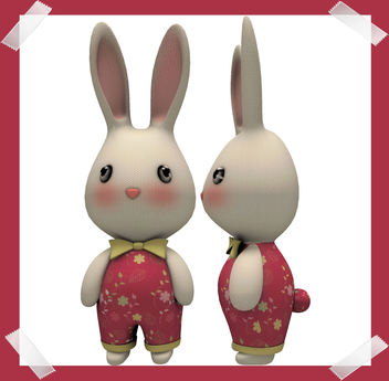 Second Life Marketplace - Full Perm MESH Cute Shabby Bunny kit for builders