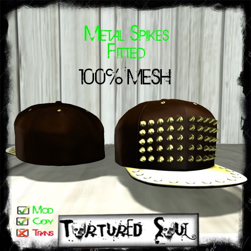 Second Life Marketplace - *{TS}* Metal Spikes Fitted Brown/Gold